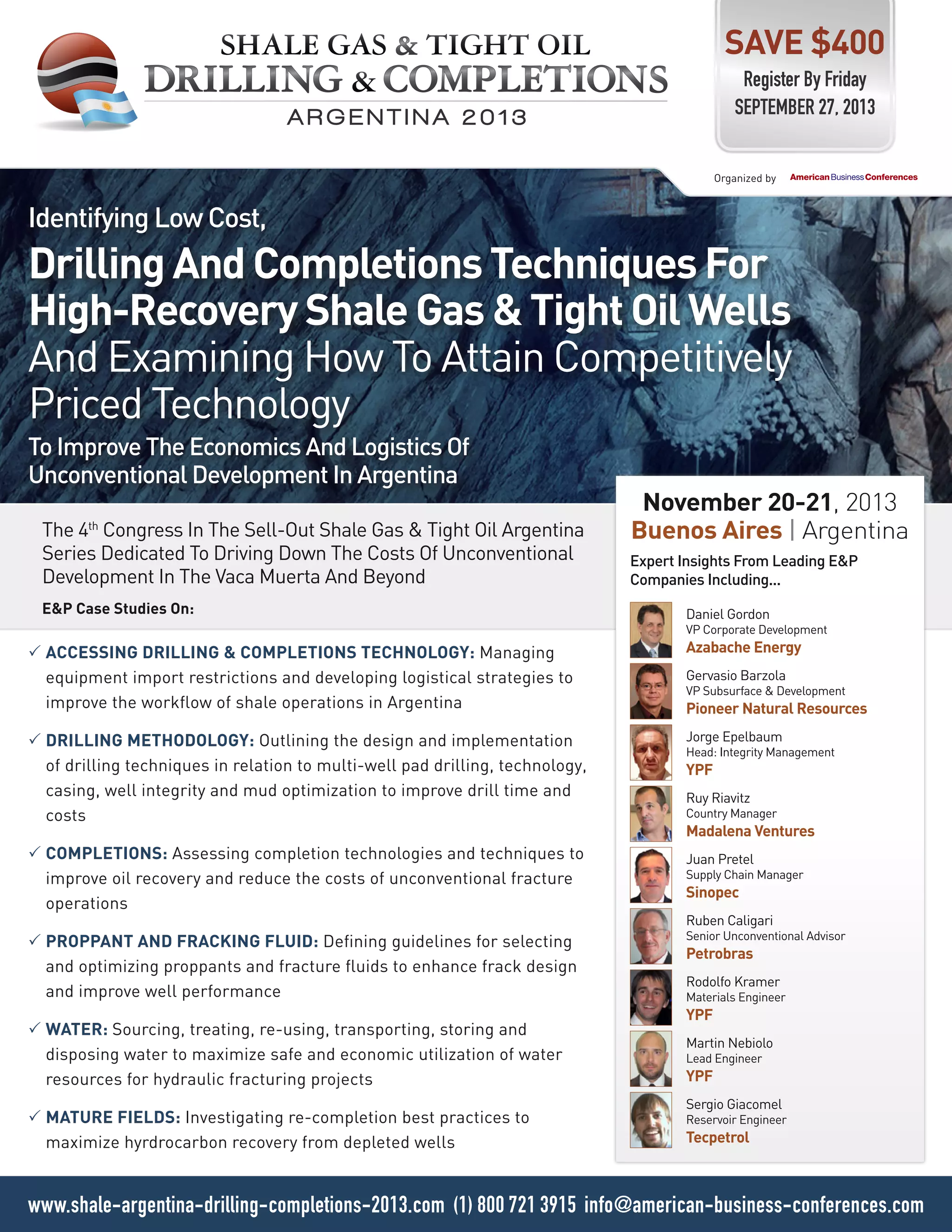 Shale Gas & Tight Oil Drilling & Completions Argentina 2013 | PDF