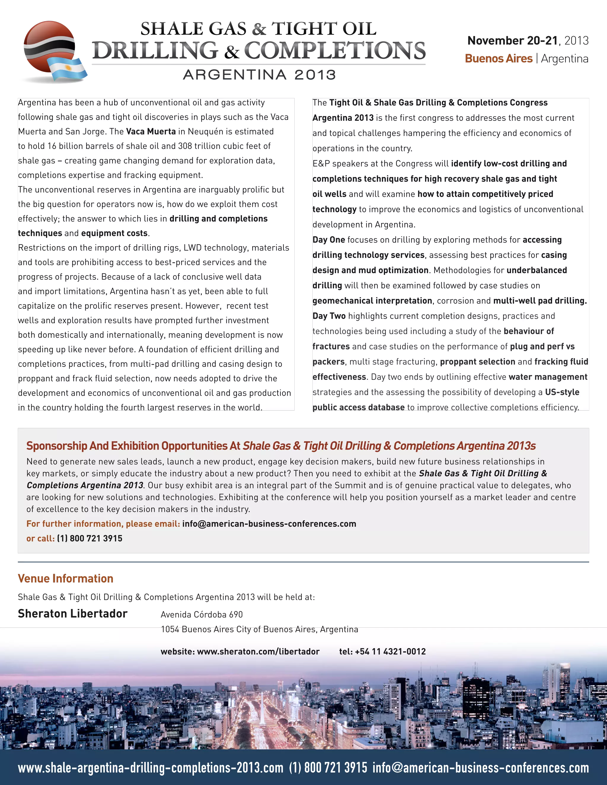 Shale Gas & Tight Oil Drilling & Completions Argentina 2013 | PDF