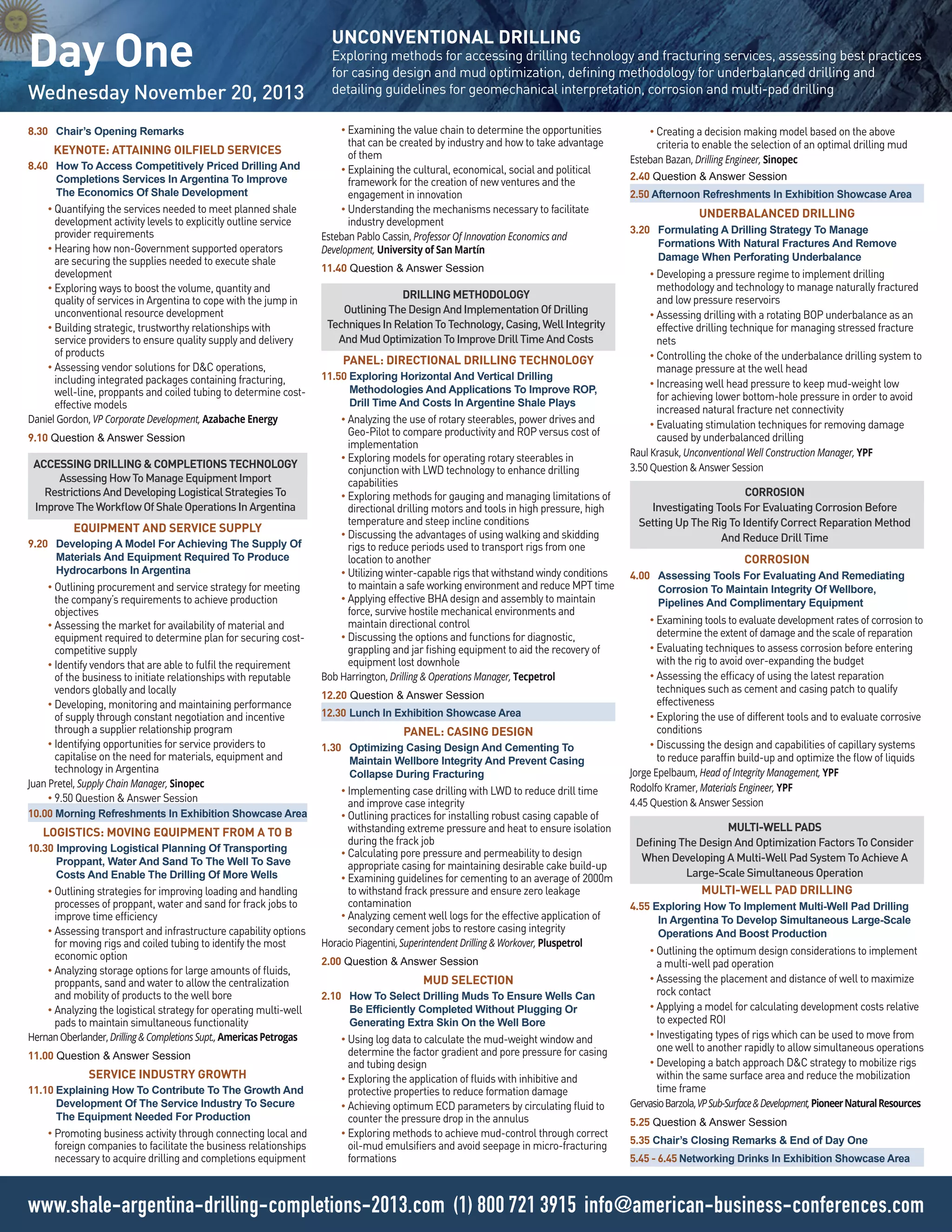 Shale Gas & Tight Oil Drilling & Completions Argentina 2013 | PDF