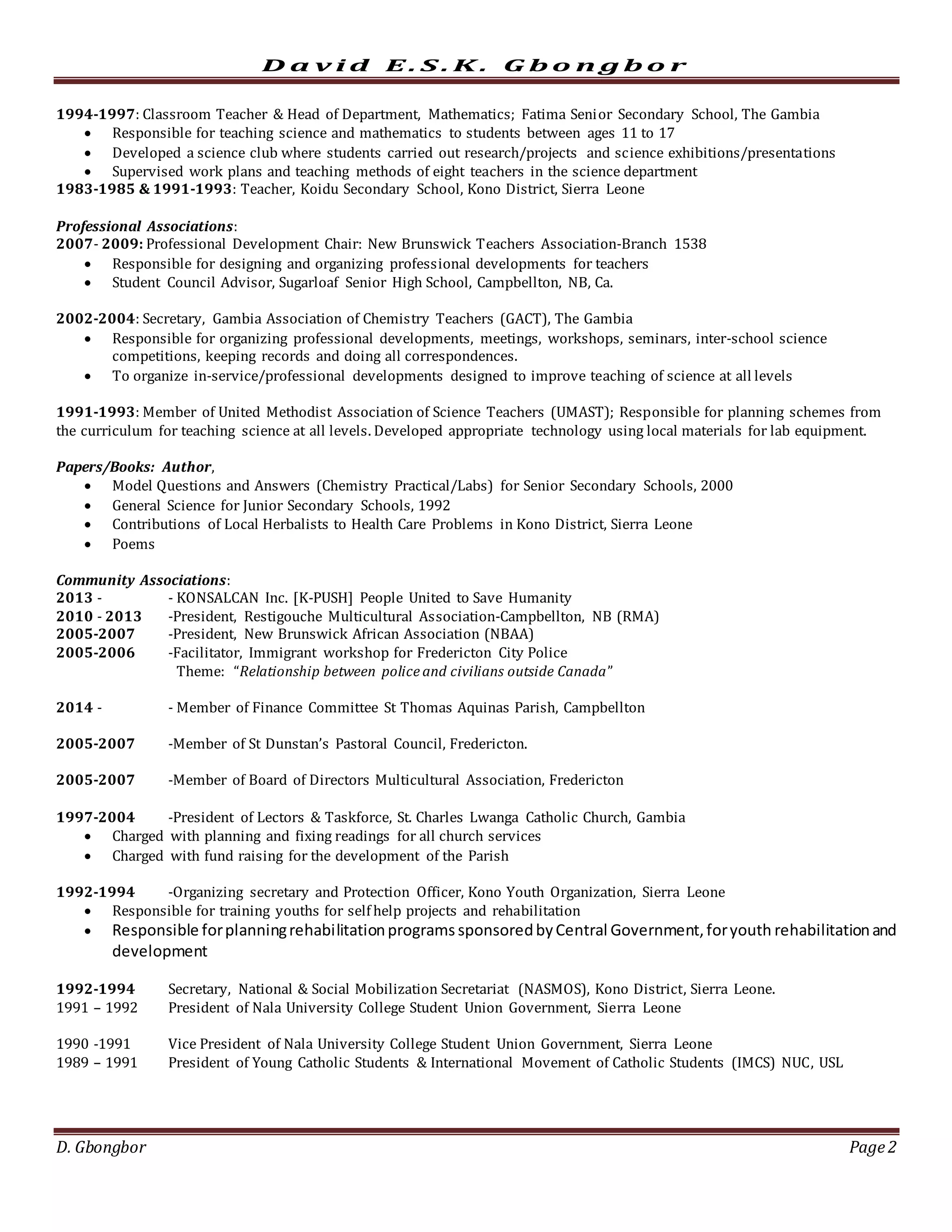 David Resume 2015 | DOCX