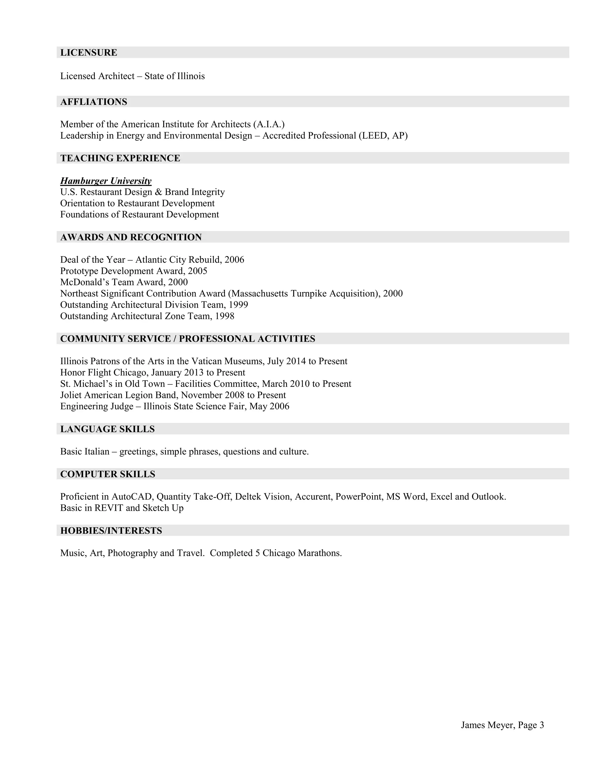 Meyer, James - CV 2015 | PDF