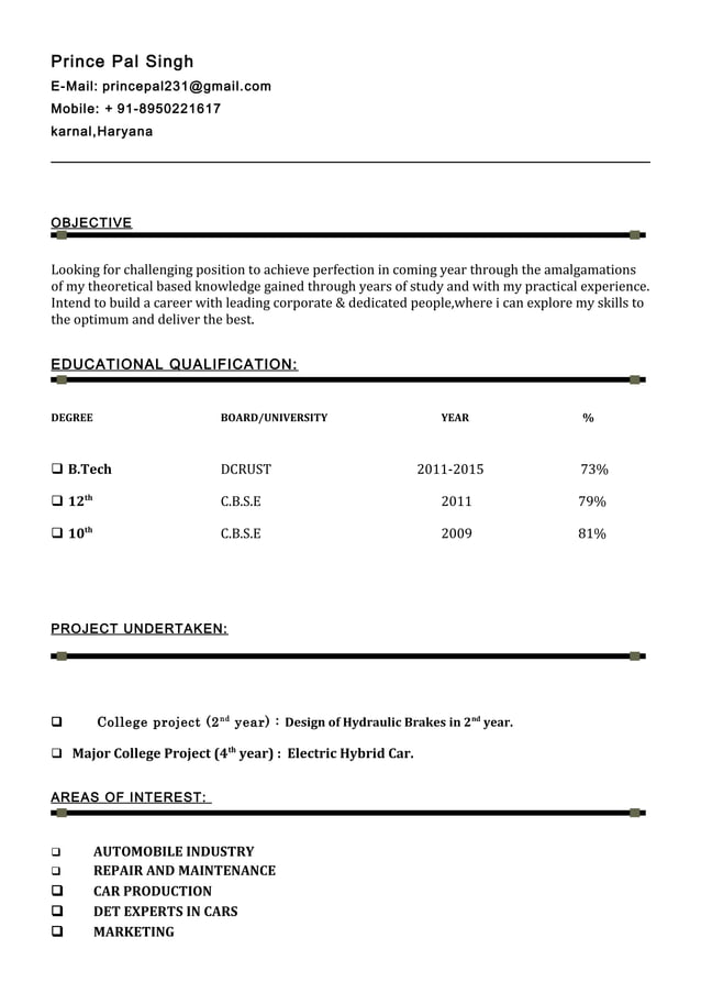 prince updated resume | PDF