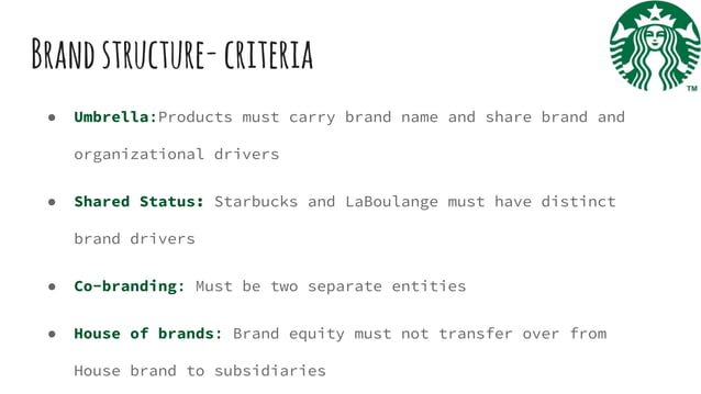 Starbucks Brand Structure and Culture | PPT
