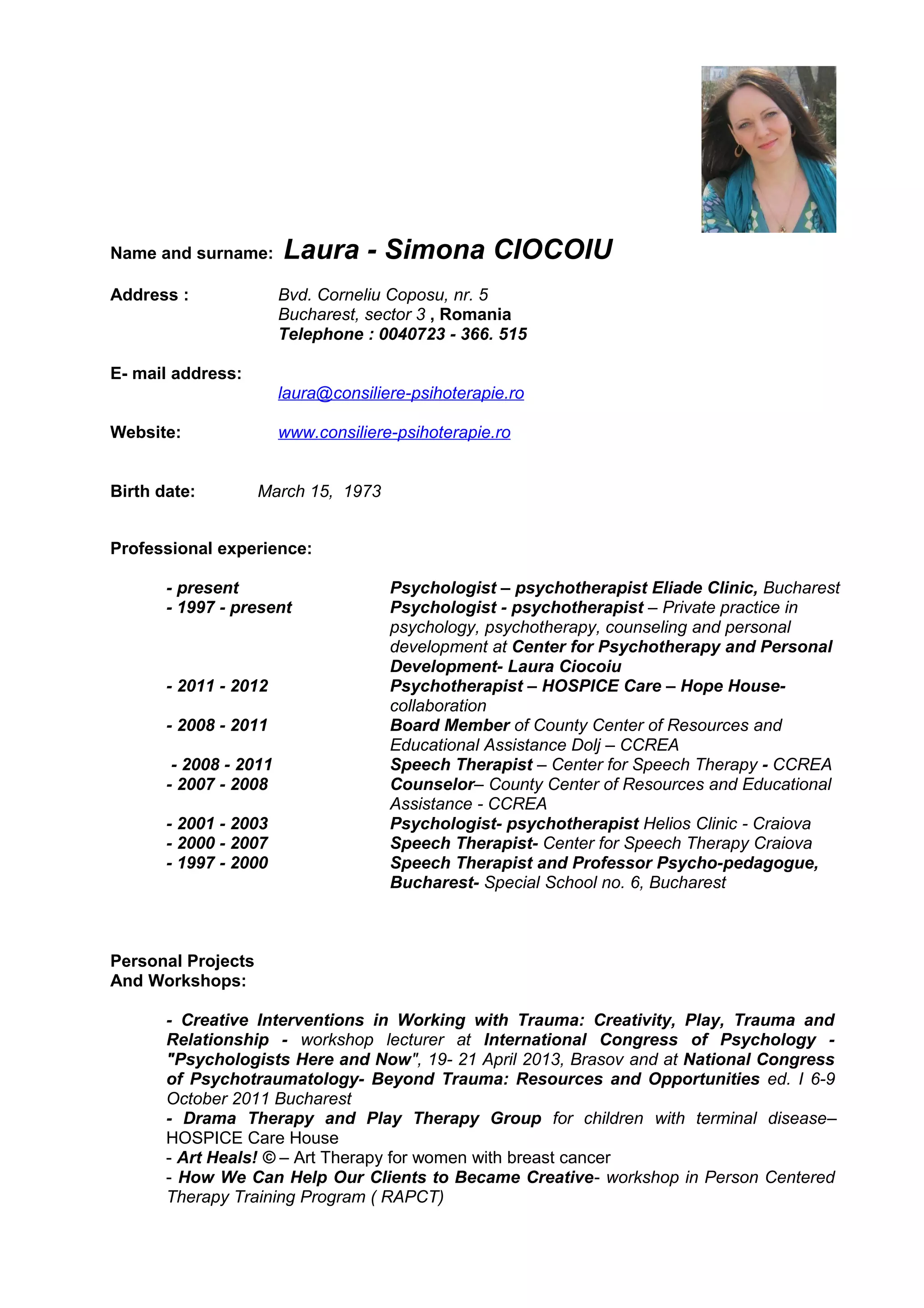 Copy of Resume Laura- Simona Ciocoiu | DOC