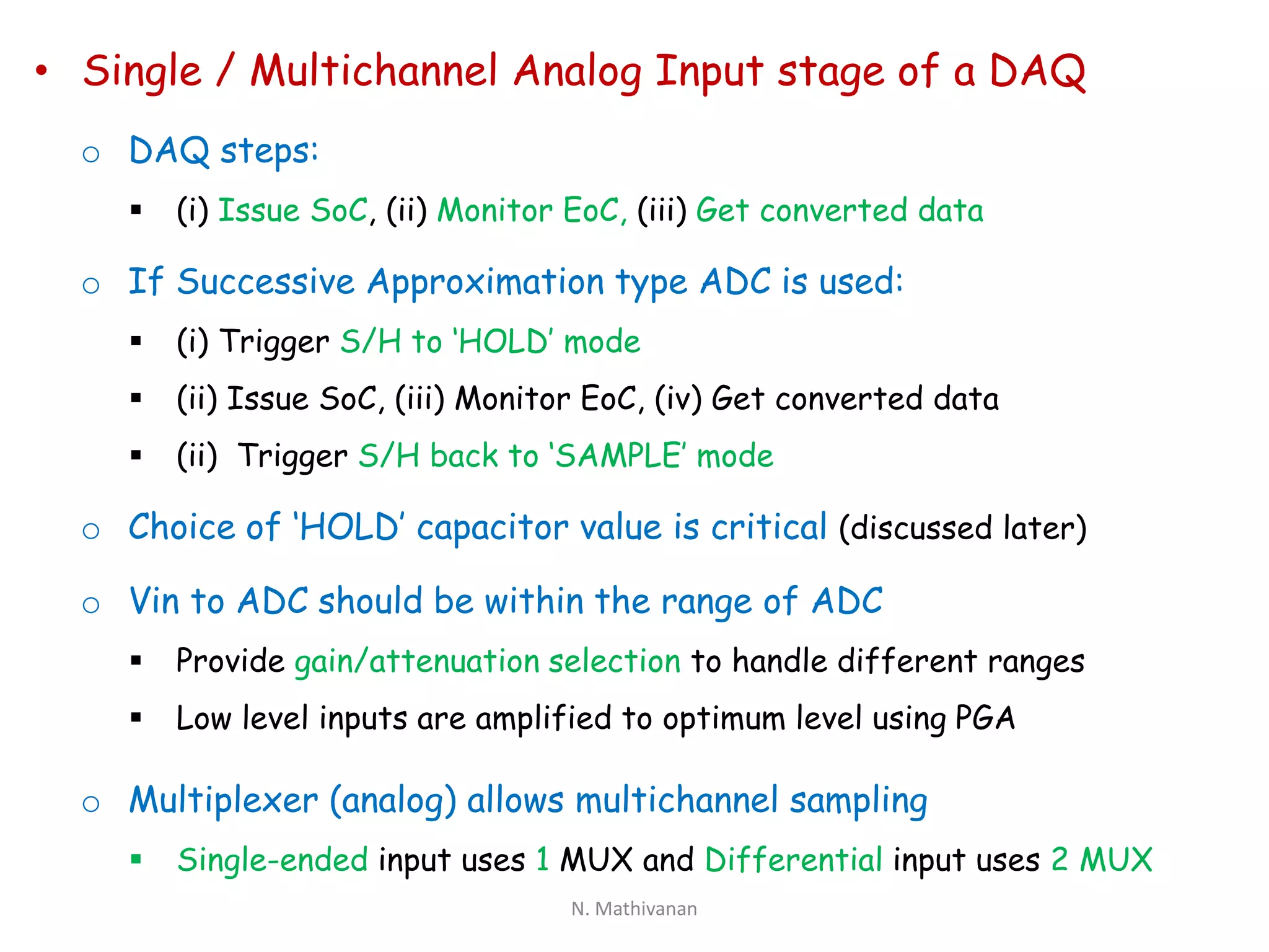 Analog to Digital Converters and Data Acquisition Systems | PDF