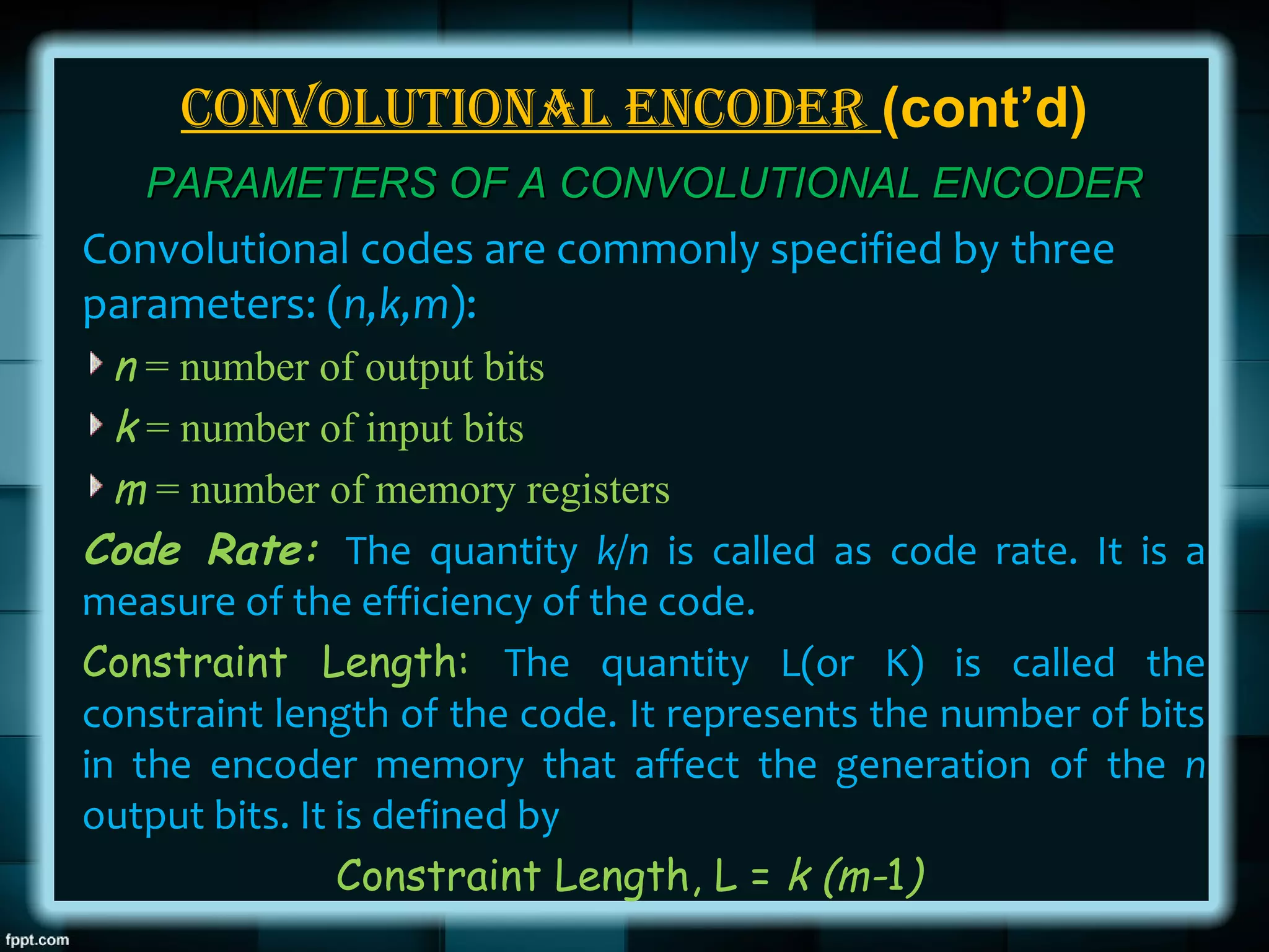 Convolutional Codes And Their Decoding | PPT