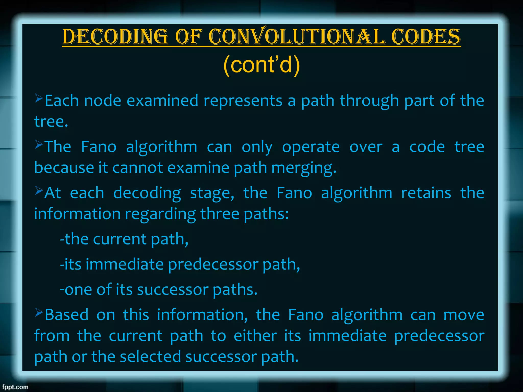 Convolutional Codes And Their Decoding Ppt Programming Languages Computing