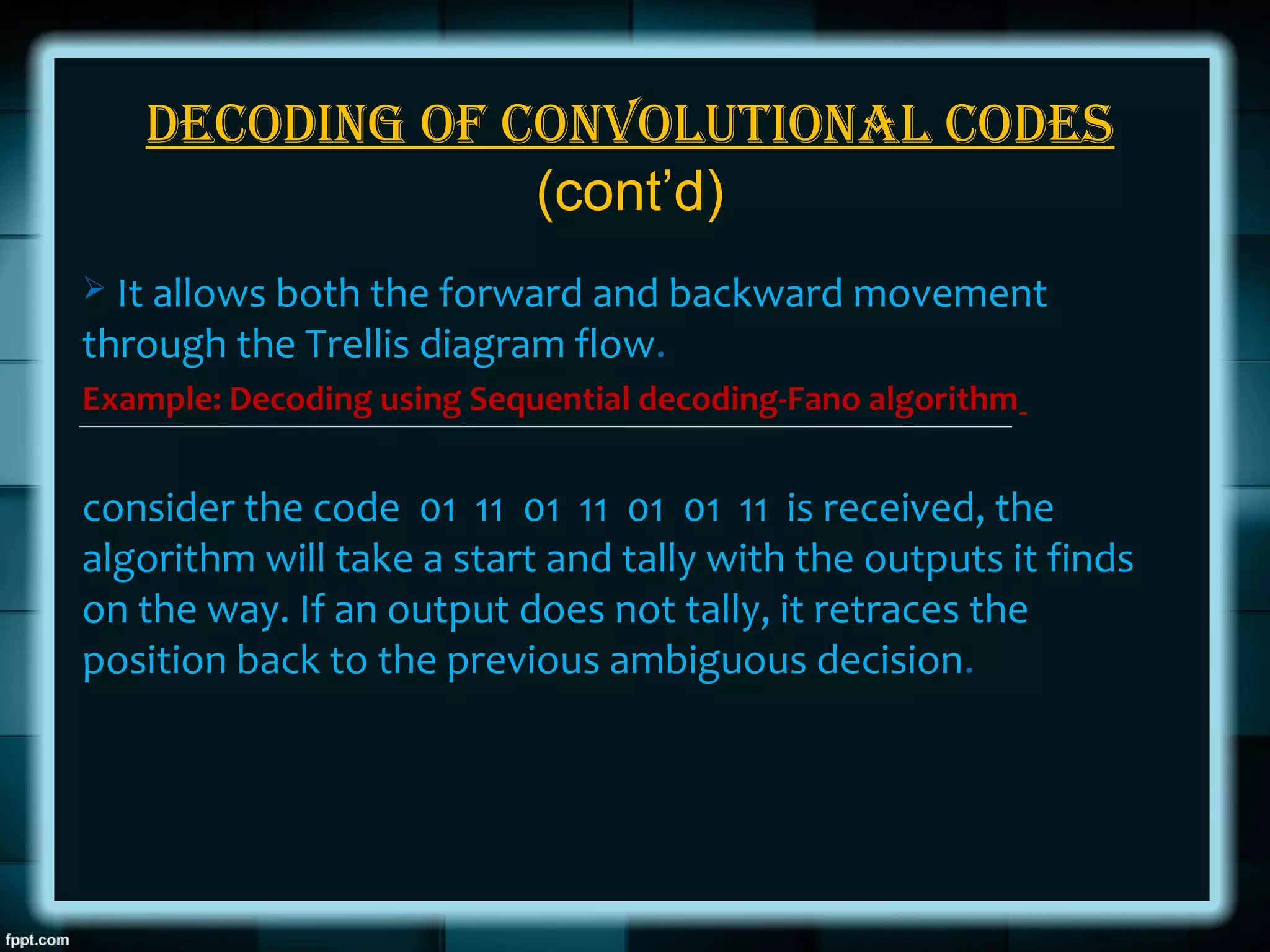Convolutional Codes And Their Decoding Ppt Programming Languages Computing