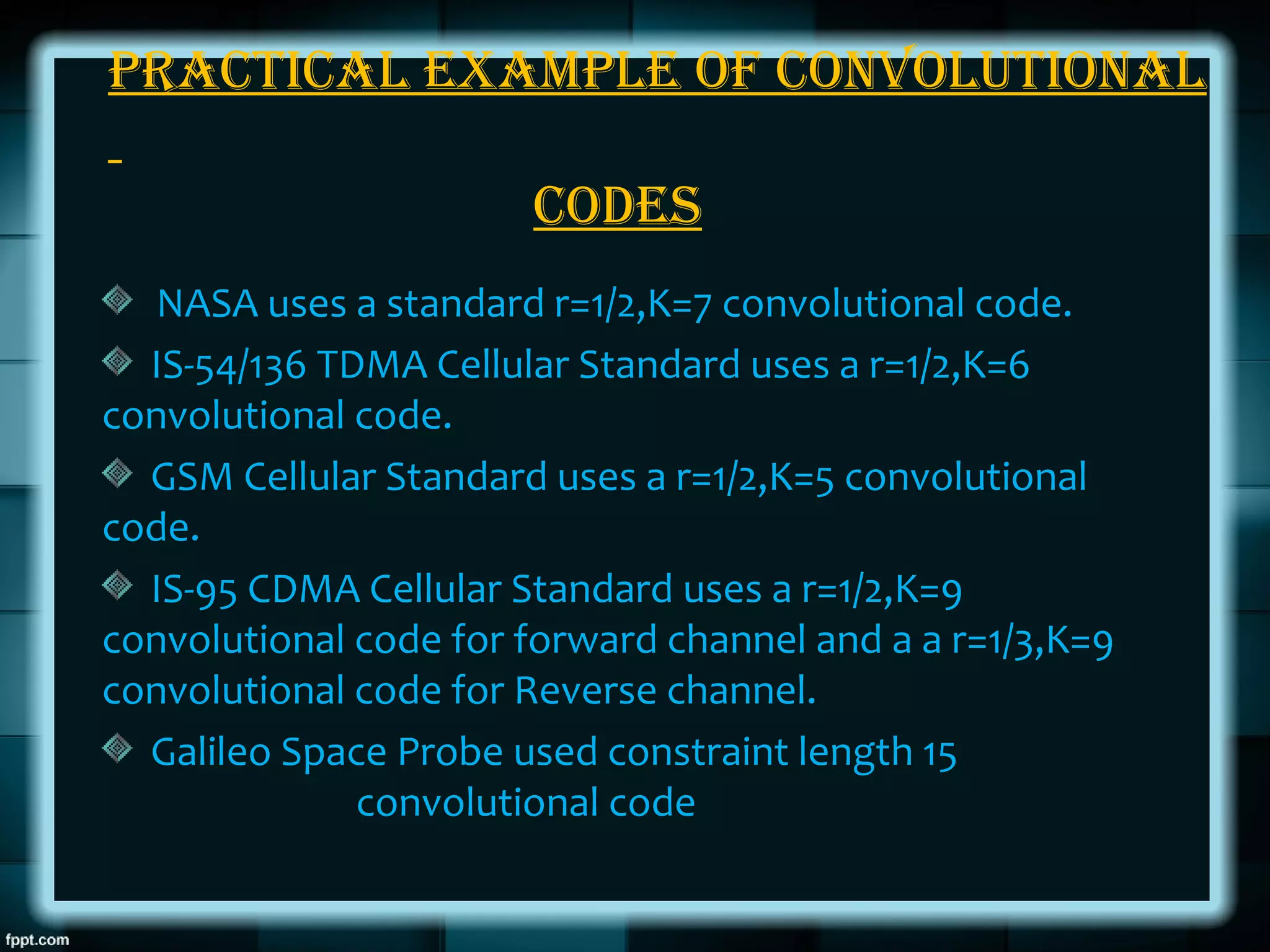 Convolutional Codes And Their Decoding | PPT