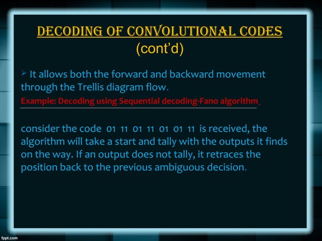 Convolutional Codes And Their Decoding | PPT | Programming Languages ...