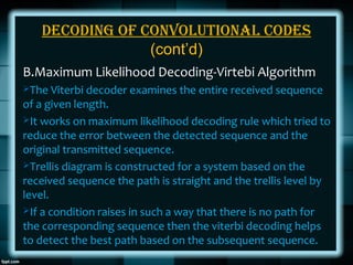 Convolutional Codes And Their Decoding | PPT