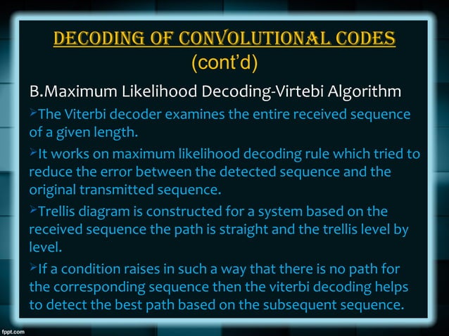 Convolutional Codes And Their Decoding Ppt Programming Languages Computing