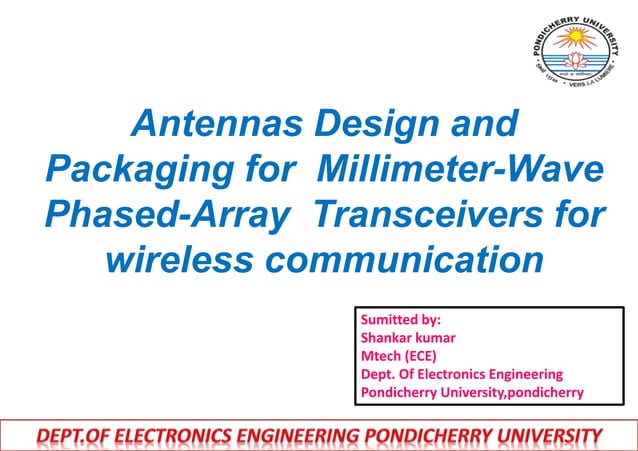 Antennas Design and Packaging for Millimeter-Wave Phased-Array Transceivers for wireless ...