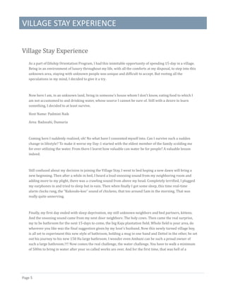 Village Stay | PDF