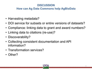 Ag Data Commons for AgBioData | PPTX
