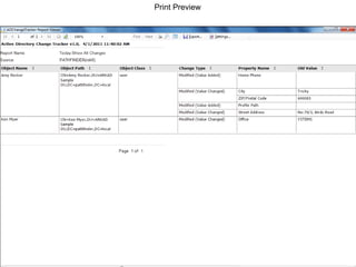 Active Directory Change Tracker | PPT