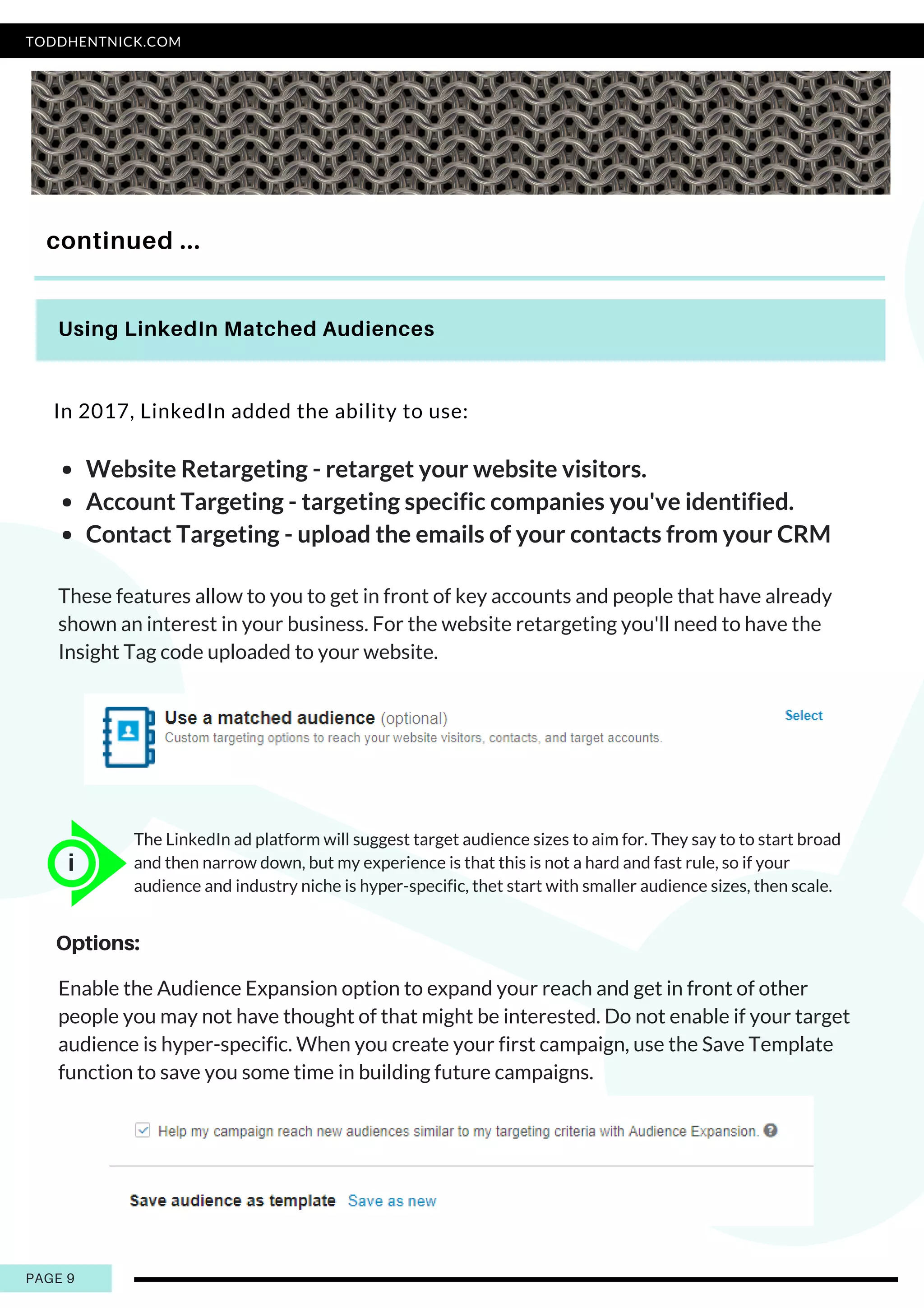 Cheat Sheet Guide to Setting Up Successful LinkedIn Ad Campaigns | PDF