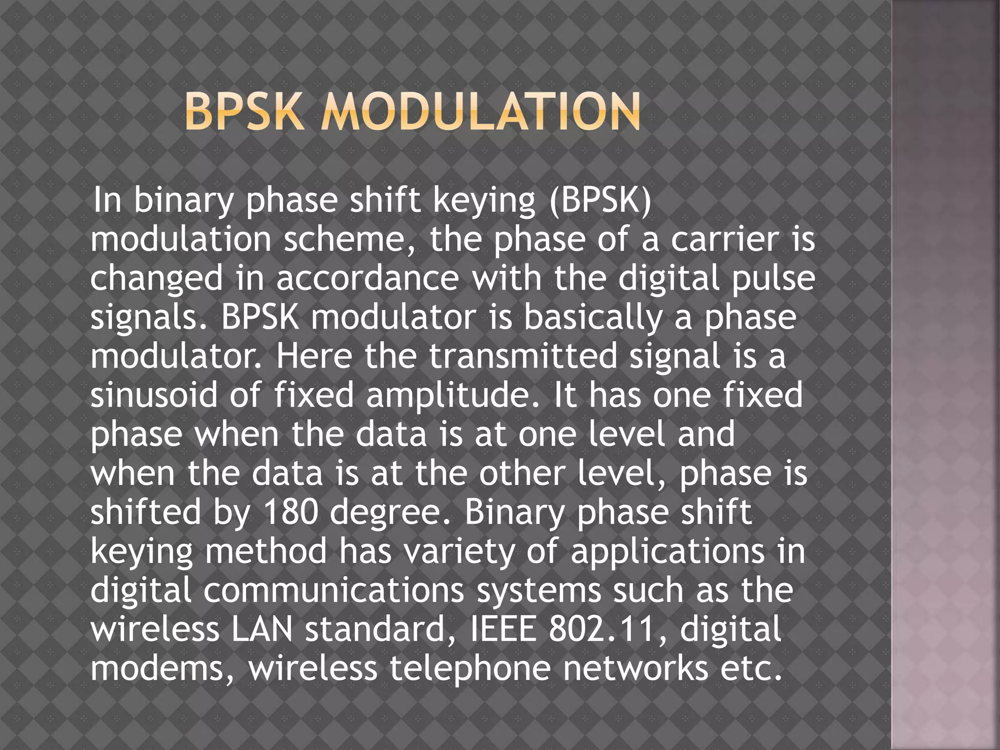 BPSK modulation using CD 4016 | PDF