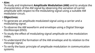 Analog and digital communication laboratory | PPTX