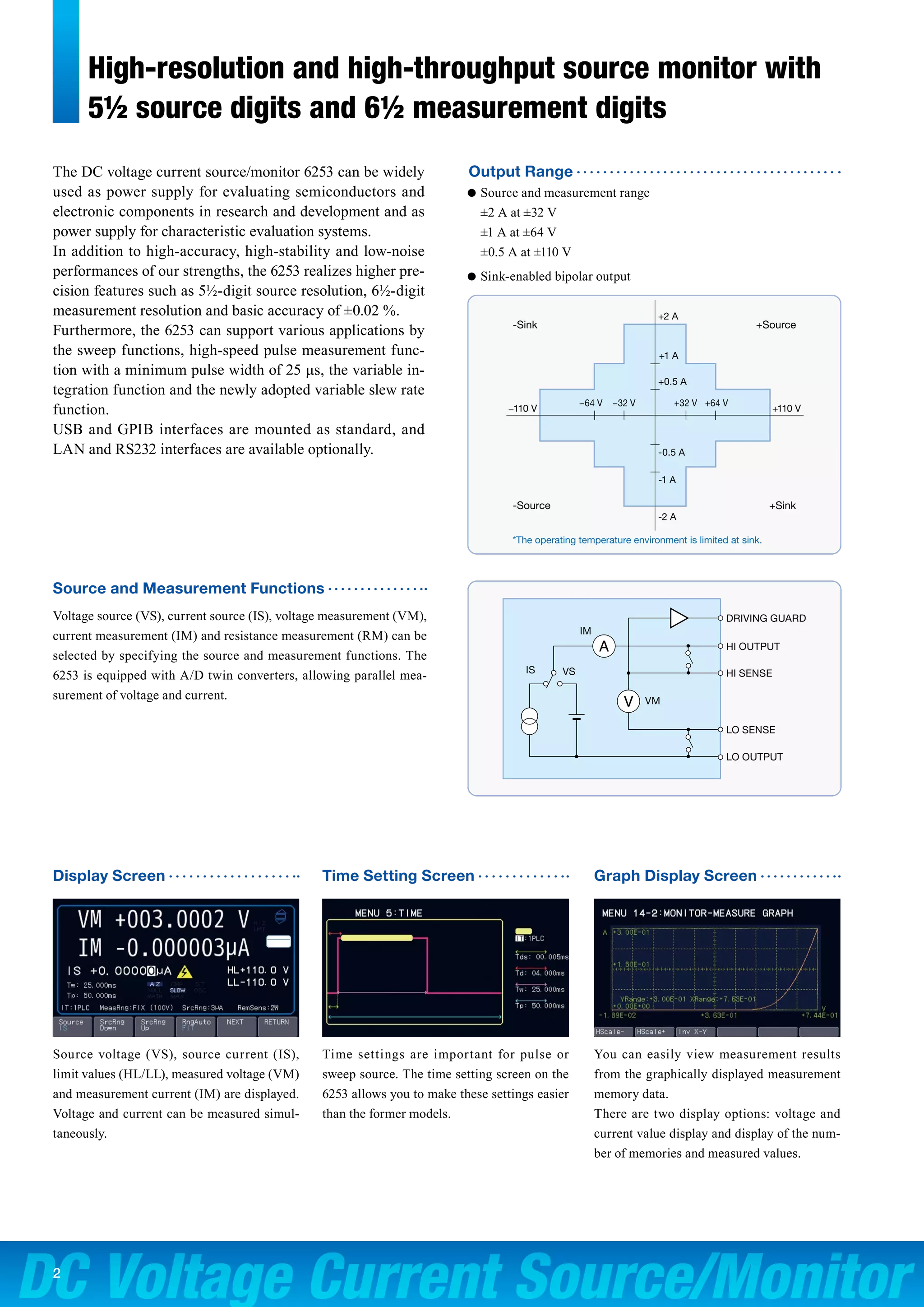 Adcmt catalog 6253-e-denkei DC Voltage Current Source Monitor | PDF