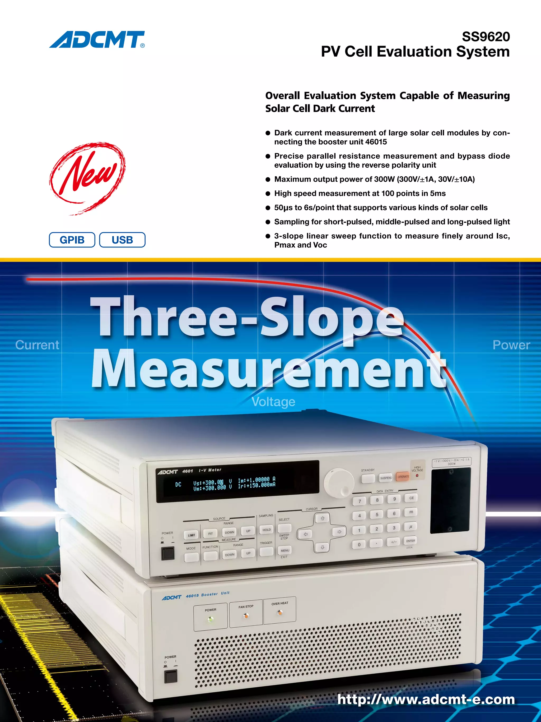 Adcmt SS9620 PV Cell Evaluation System | PDF