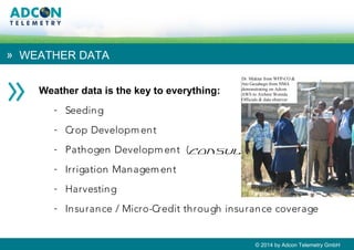 Climate-Smart Agriculture: Weather Data for Index Insurance, enhanced ...