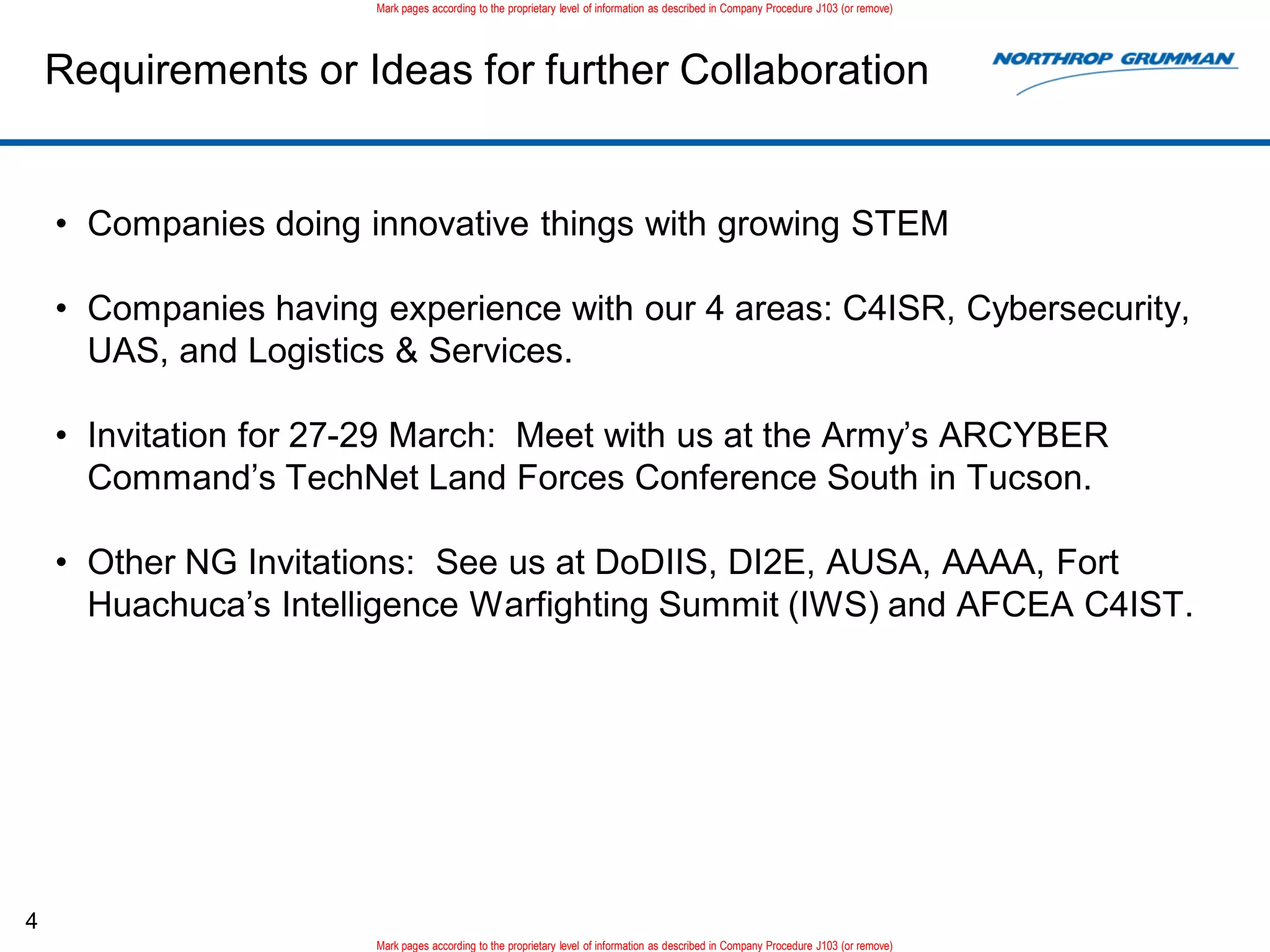 A&D Conf Northrop Grumman | PPT