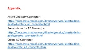 AWS AD Connector - SSO - Directory Service - Cloud | PPTX