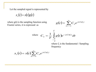 Sampling process, Aliasing effect, Quantization | PPT