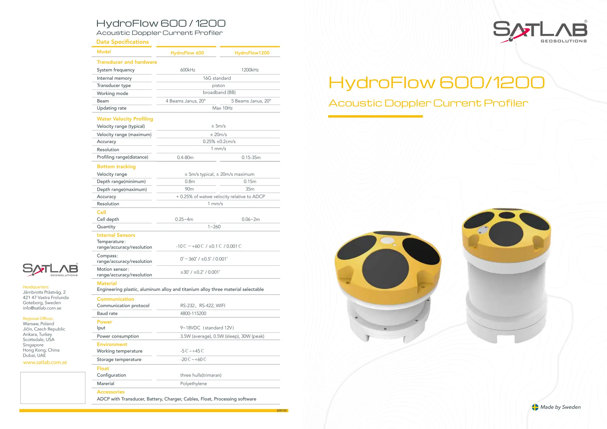 ADCP Brochure Satlab measuring current and wave | PDF