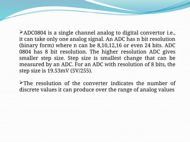 adcPresentation for microcontrolling process techniq | PPT