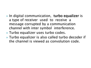 TURBO EQUALIZER | PPTX