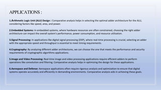 COMAPARATIVE ANALYSIS VERILOG ADDERS | PPTX