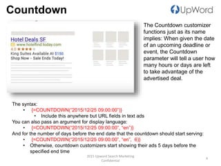 Explaining AdWords Ad Customizers | PPT