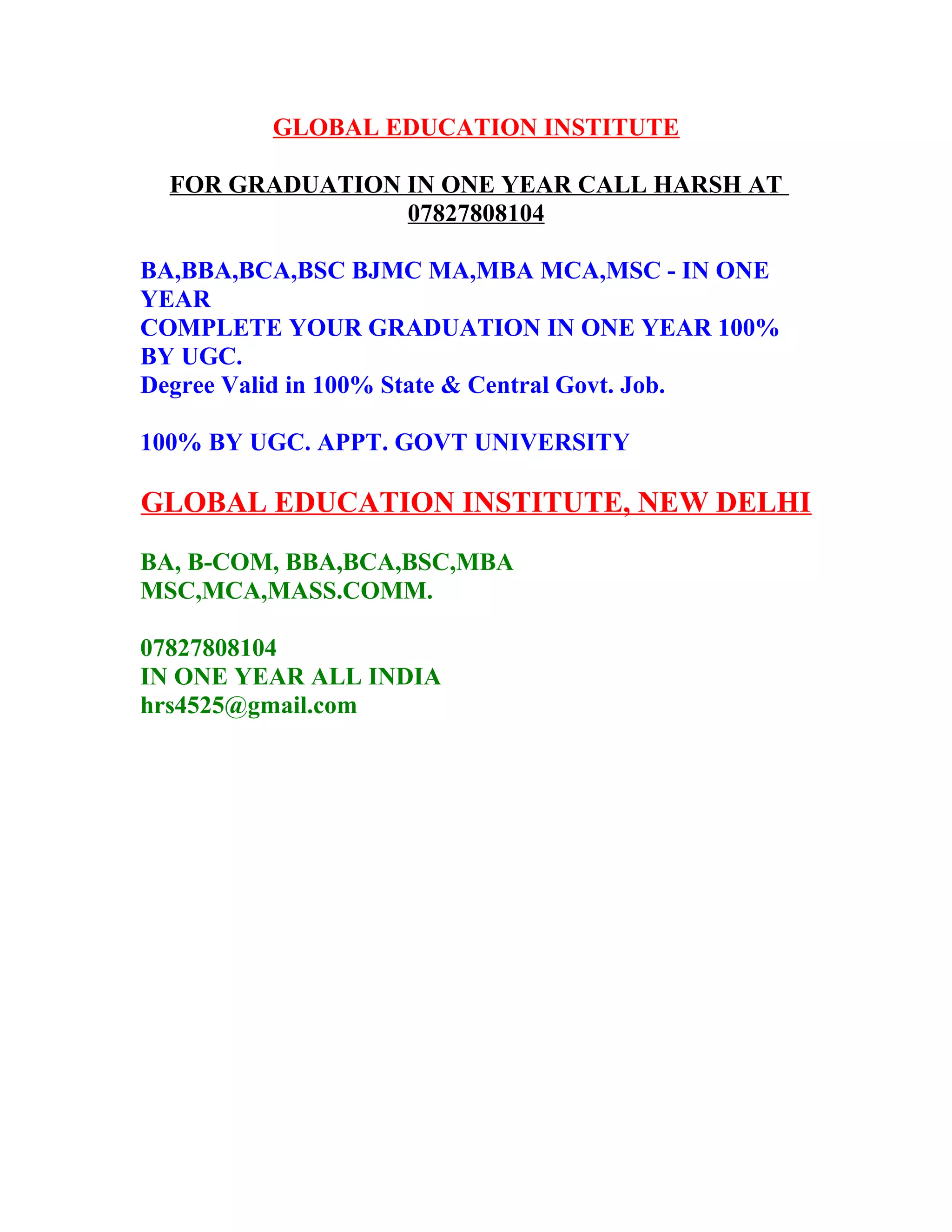 Graduation | DOC | Postgraduate Education | College Education