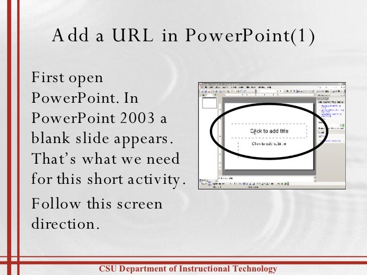 Add A Url In Power Point
