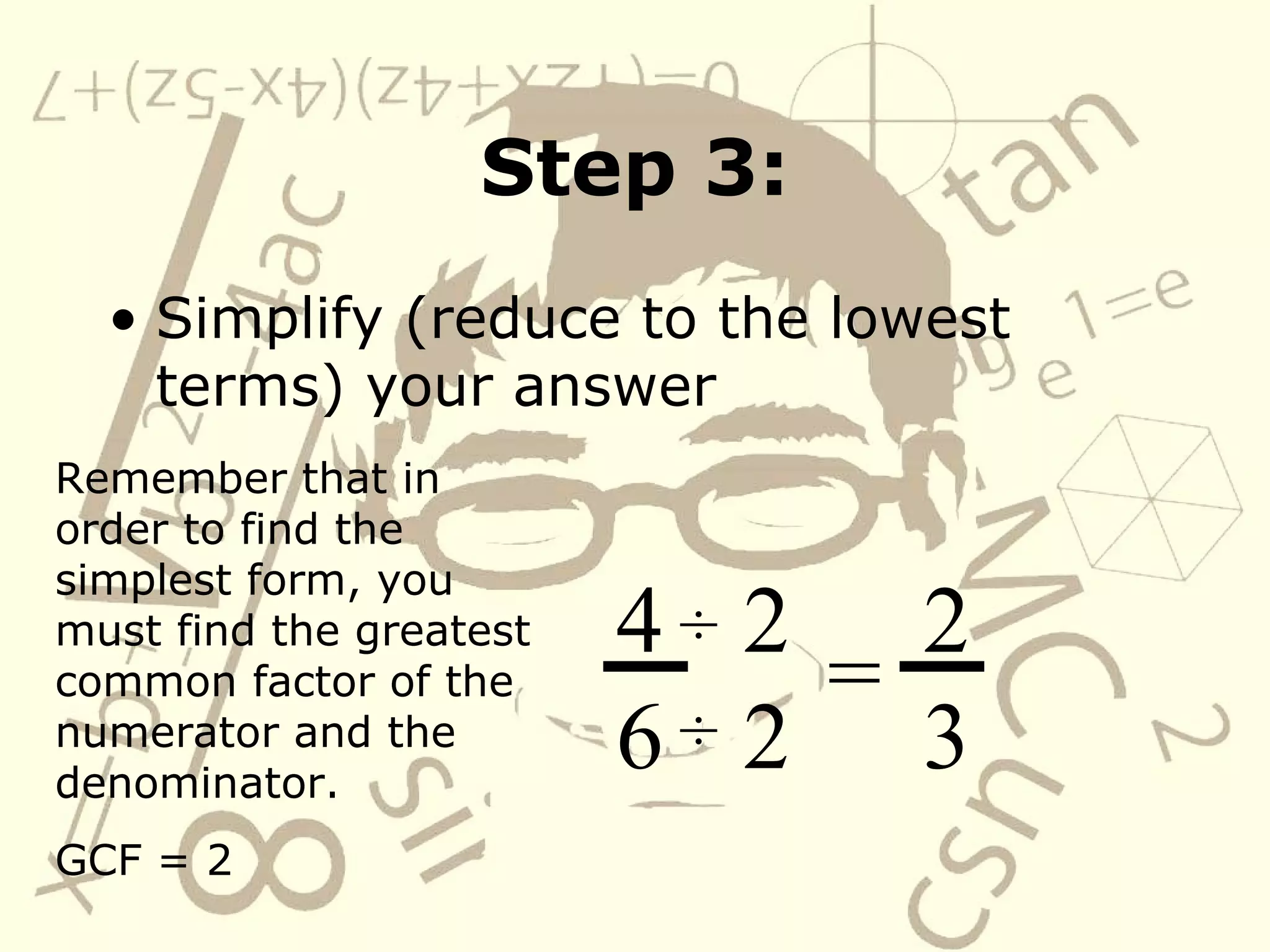 Adding and Subtracting Fractions with Like Denominators | PPT