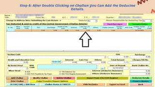 Summary to Add Challan Details Through Gen-TDS Software | PDF