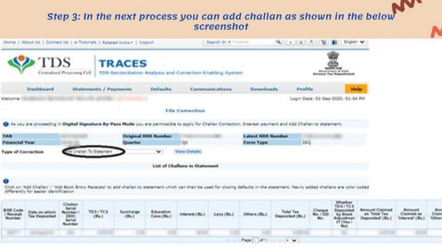 Summary to Add Challan Details Through Gen-TDS Software | PDF