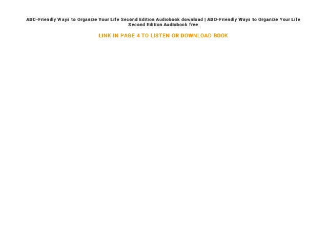 ADD Friendly Ways To Organize Your Life Second Edition Audiobook add-friendly-ways-to-organize-your-life-second-edition-audiobook