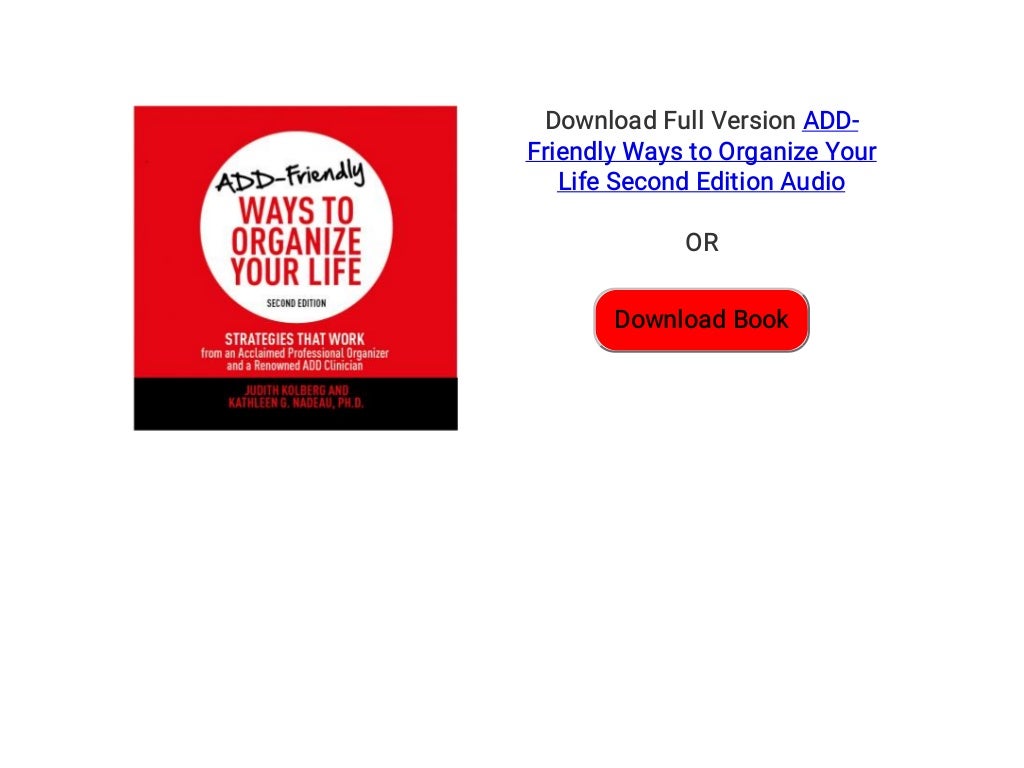 ADD Friendly Ways To Organize Your Life Second Edition Audiobook add-friendly-ways-to-organize-your-life-second-edition-audiobook