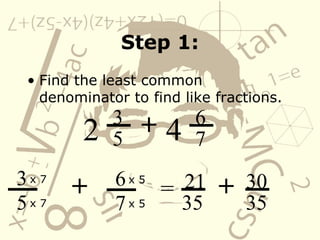 Add Mixed Numbers | PPT