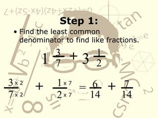 Add Mixed Numbers | PPT