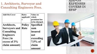 Standard Fire and special Perils Policy Add on Covers | PPTX