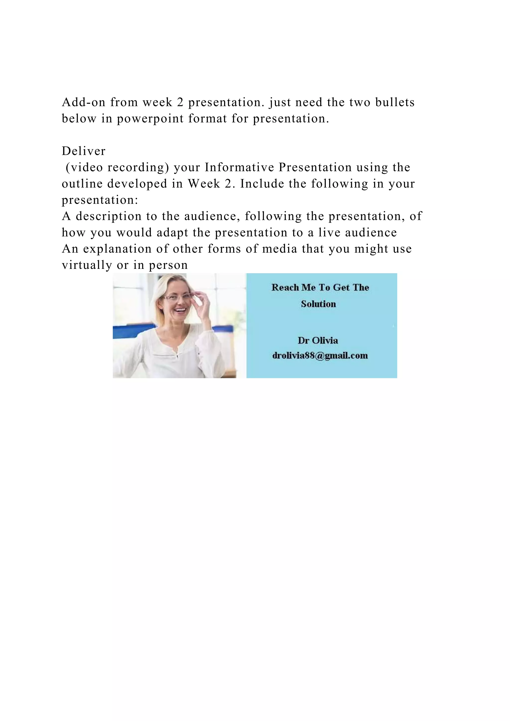 Add-on from week 2 presentation. just need the two bullets below i.docx | Technology & Computing