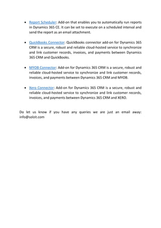 Best Addons for Dynamics 365 crm | PDF