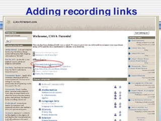 Add Recording Links | PPT