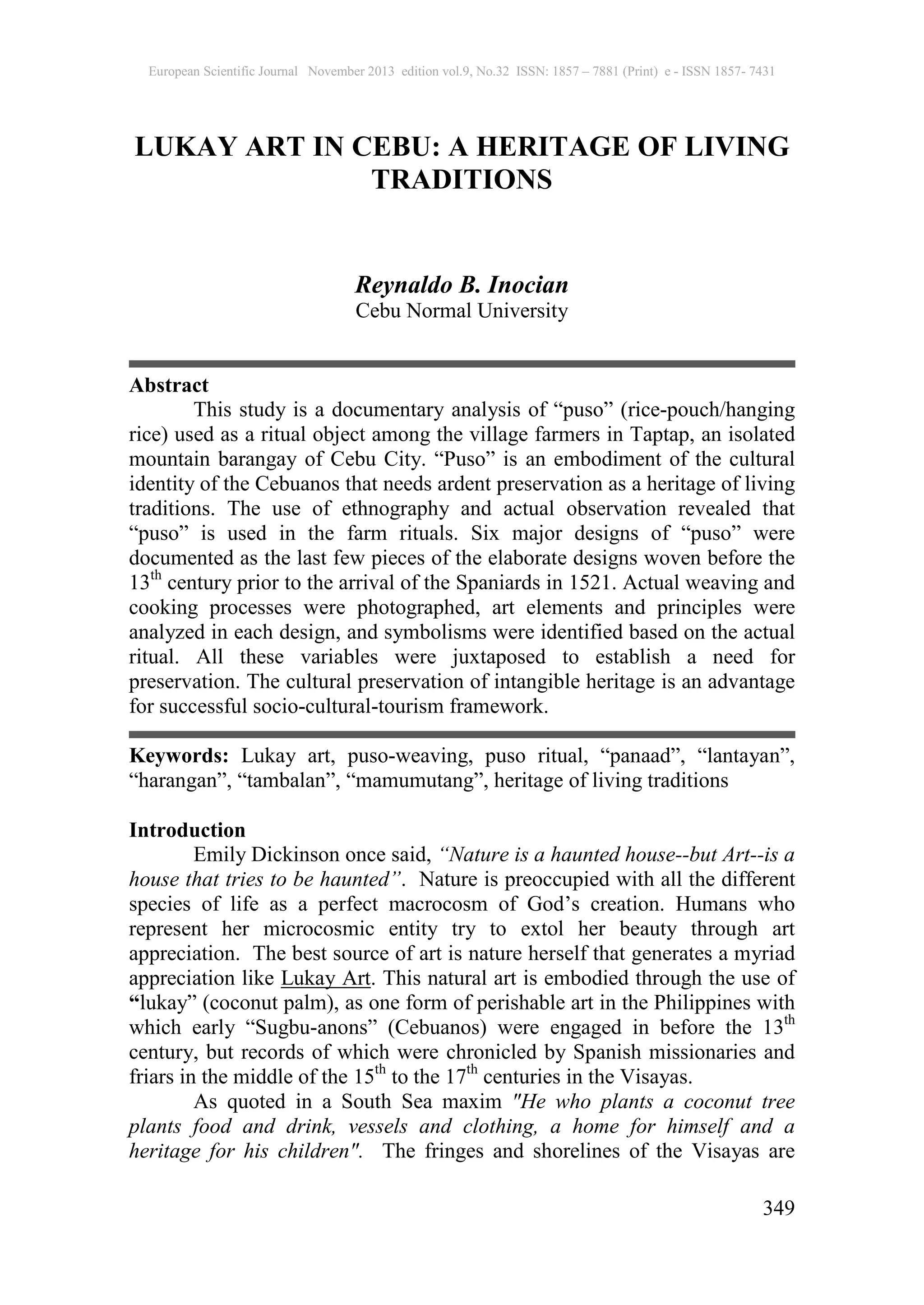 Lukay Art in Cebu A Heritage of Living Traditions | PDF