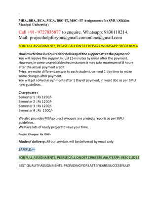 SIKKIM MANIPAL ASSIGNMENTS SECOND SEMESTER | DOCX