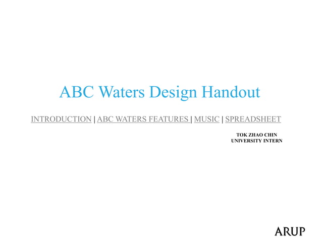 ABC Waters Design Features Handout | PPTX | Chemistry | Science